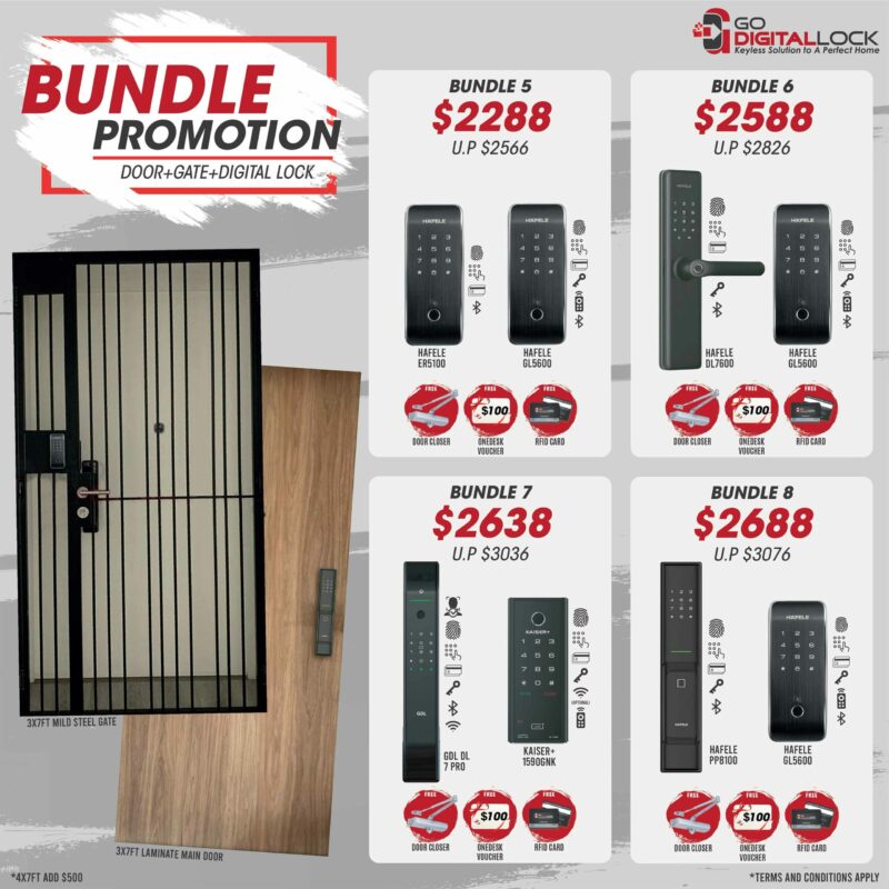 Main Door and Gate Bundle Promotion in Singapore | Go Digital Lock