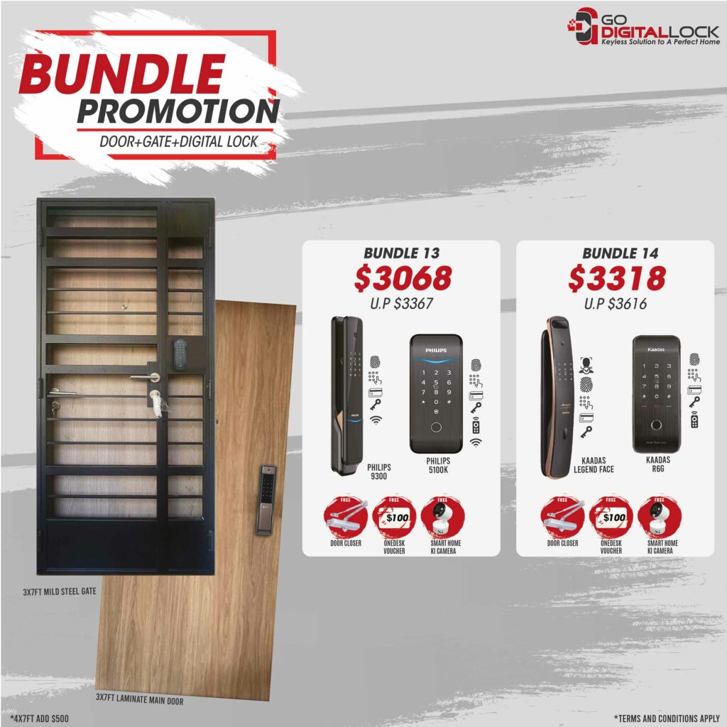 Main Door and Gate Bundle Promotion in Singapore | Go Digital Lock