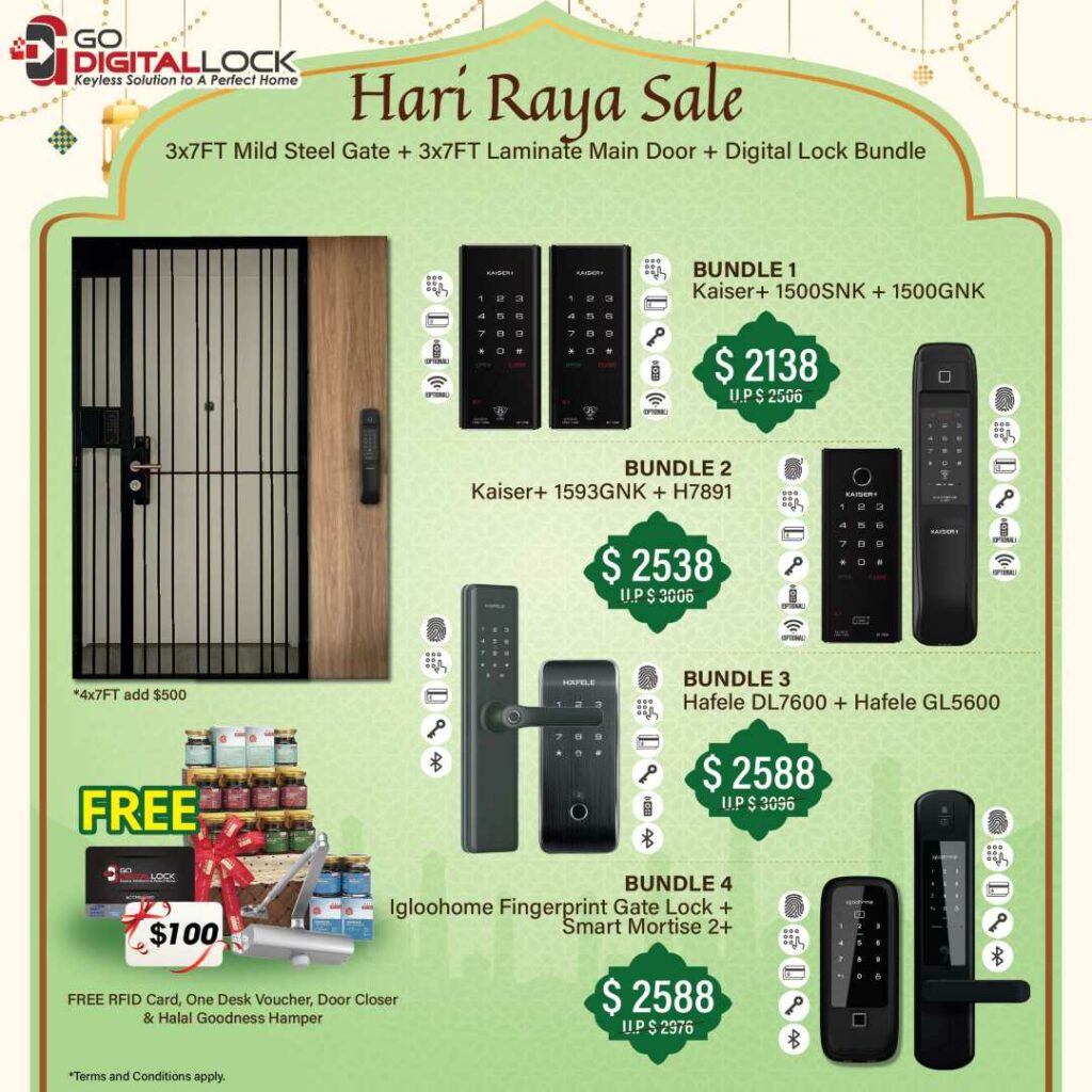 Main Door and Gate Bundle Promotion in Singapore | Go Digital Lock