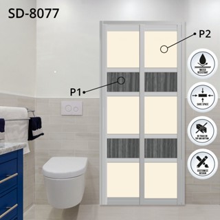 Aluminum slide and swing door singapore-sd-8073 | Toilet Door SG