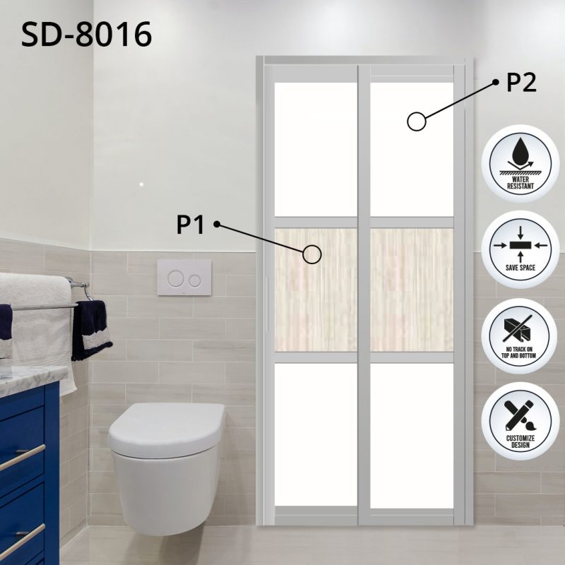 Aluminum slide and swing door singapore-sd-8016 | Toilet Door SG