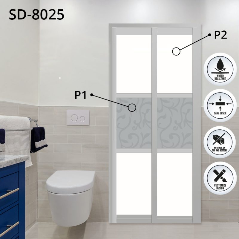Aluminum slide and swing door singapore-sd-8016 | Toilet Door SG