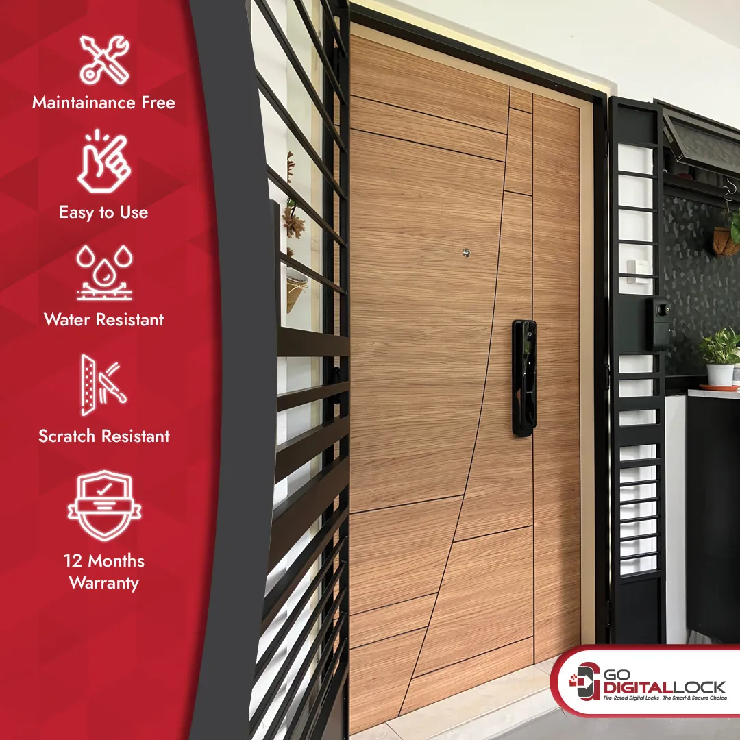 HDB Laminate Fire rated Main Door Manufacturer and Supplier